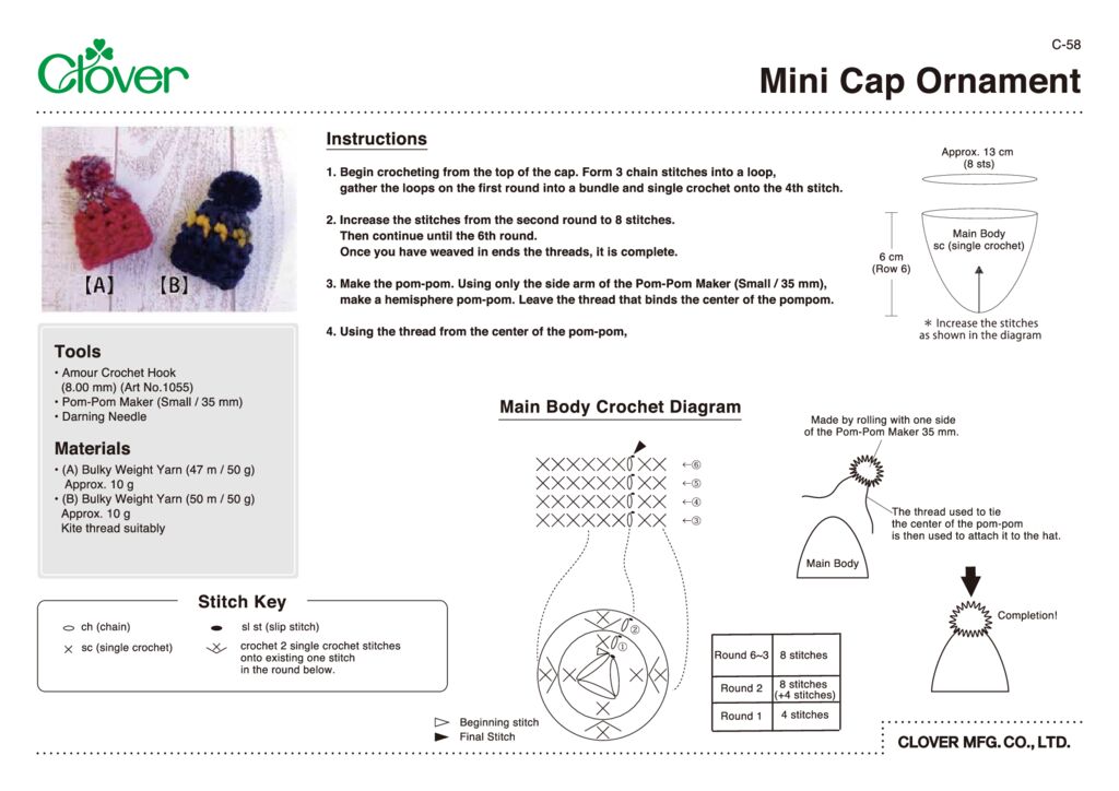 Mini Cap Ornament – Inicio
