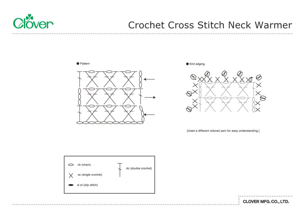 Crochet Cross Stitch Neck Warmer - Crocheting - Projects - CLOVER