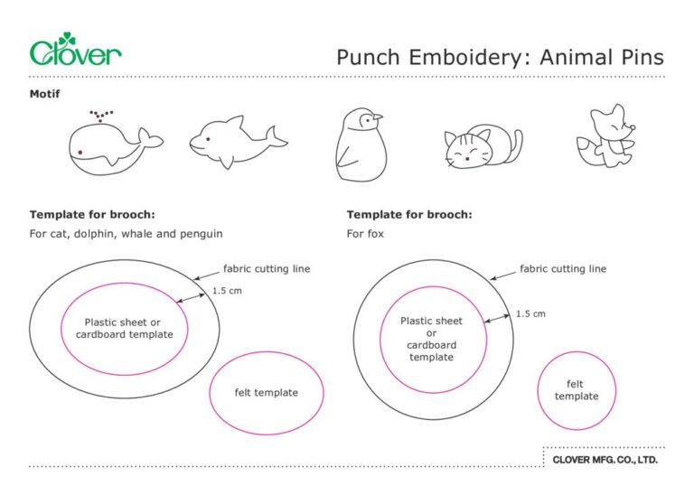 Punch Emboidery: Animal Pins – Home